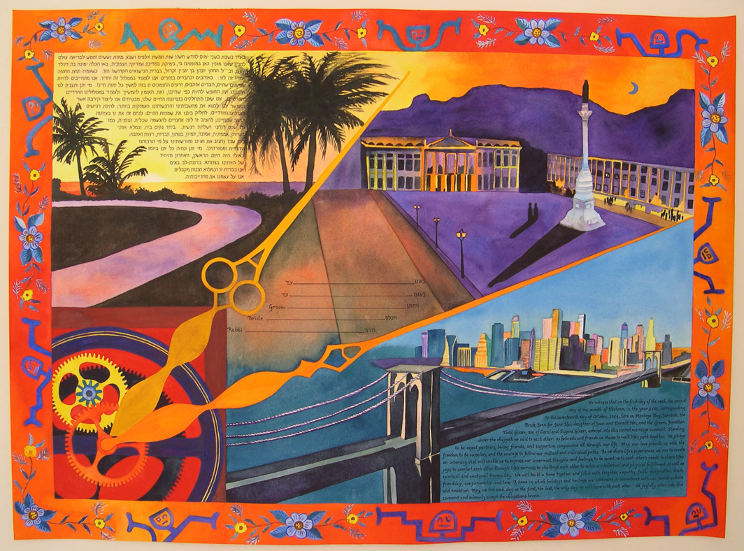 3 cities and clock - ArtketubahArtketubah